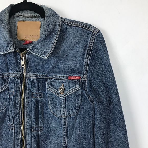 Guess | Jackets & Coats | Guess Jeans Vintage Denim Cropped Jean Jacket ...